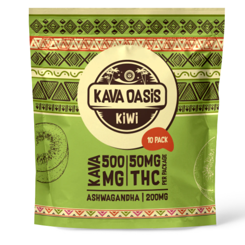Kava Oasis Edibles with THC, Ashwagandha, and Kava | Hippie & French